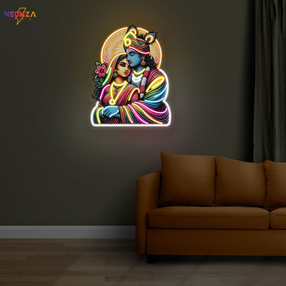 Radha Krishna neon sign artwork – acrylicsheetsindia