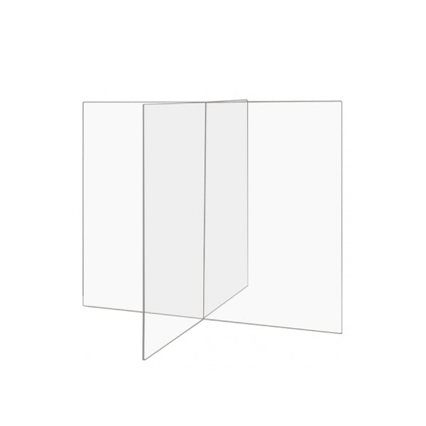 Clear Acrylic 4 Way Table Divider Shield - 23.5H x 29.5W x 29.5L ...