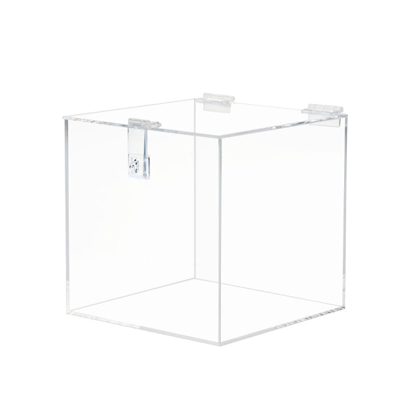 Clear Acrylic Box with Hasp Lock Hinged Lid - Custom Size ...