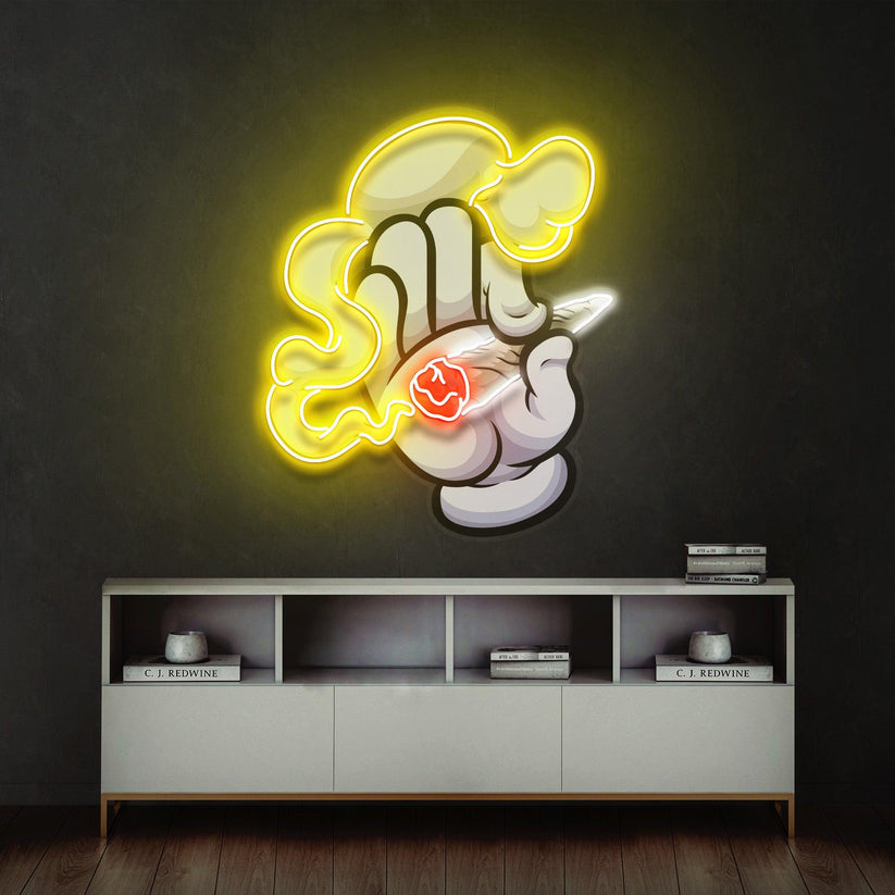 Hand Smoker Led Neon Acrylic Artwork – acrylicsheetsindia