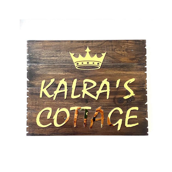 Rustic Wooden Name Plate – acrylicsheetsindia