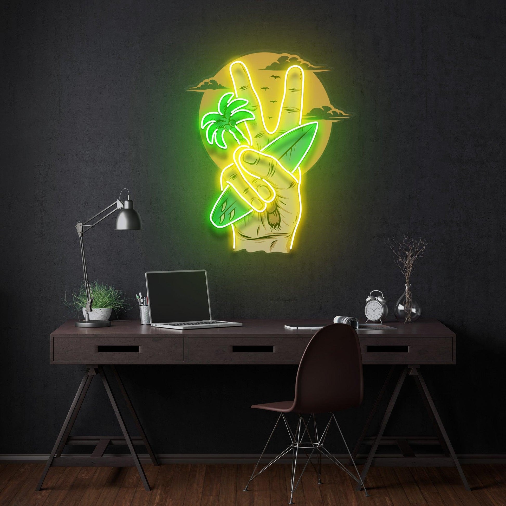 The Beach Led Neon Acrylic Artwork – acrylicsheetsindia