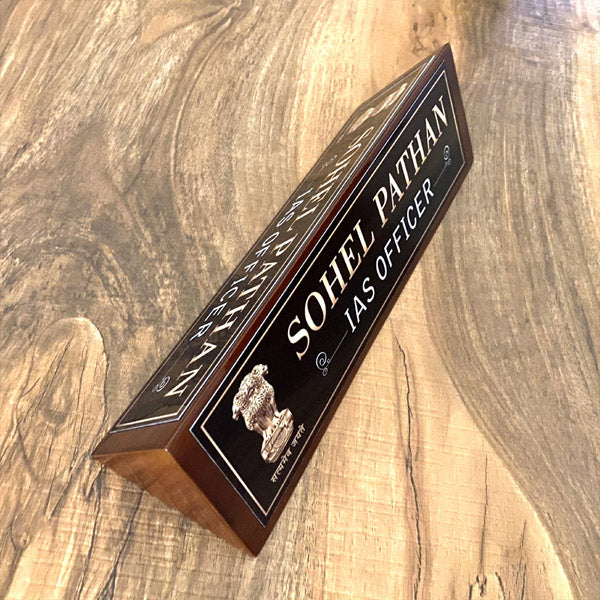 Two Sided Desk Name Plate – acrylicsheetsindia